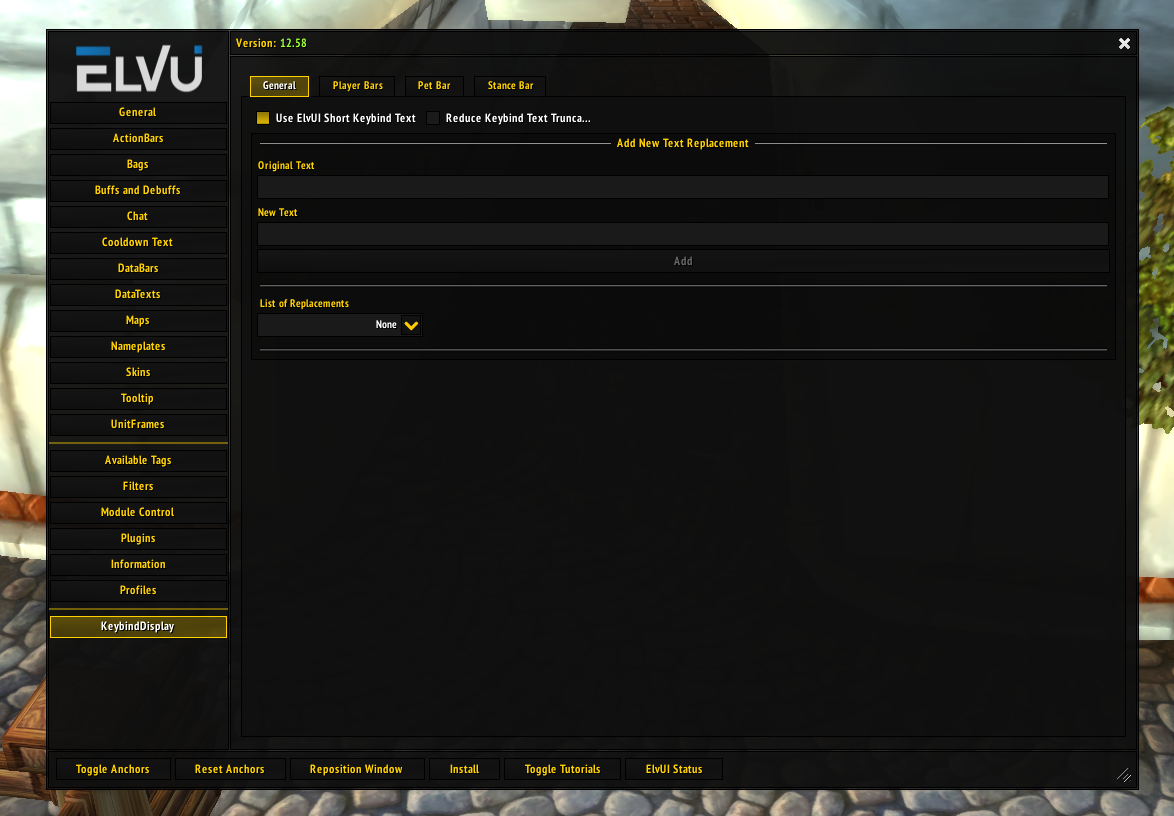 WoW KeybindDisplay (ElvUI Plugin) addon Dragonflight/Wrath of the Lich ...